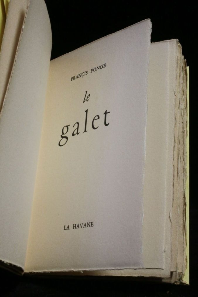 Spotlight on … Francis Ponge Unfinished Ode to Mud (1942, 1971) – DC's