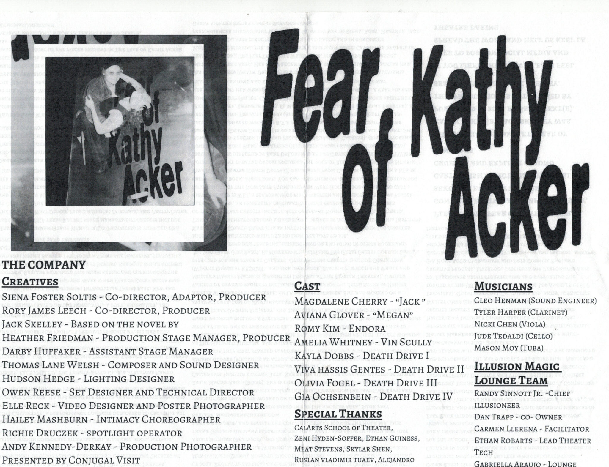 Fear of Kathy Acker, the Play – DC's